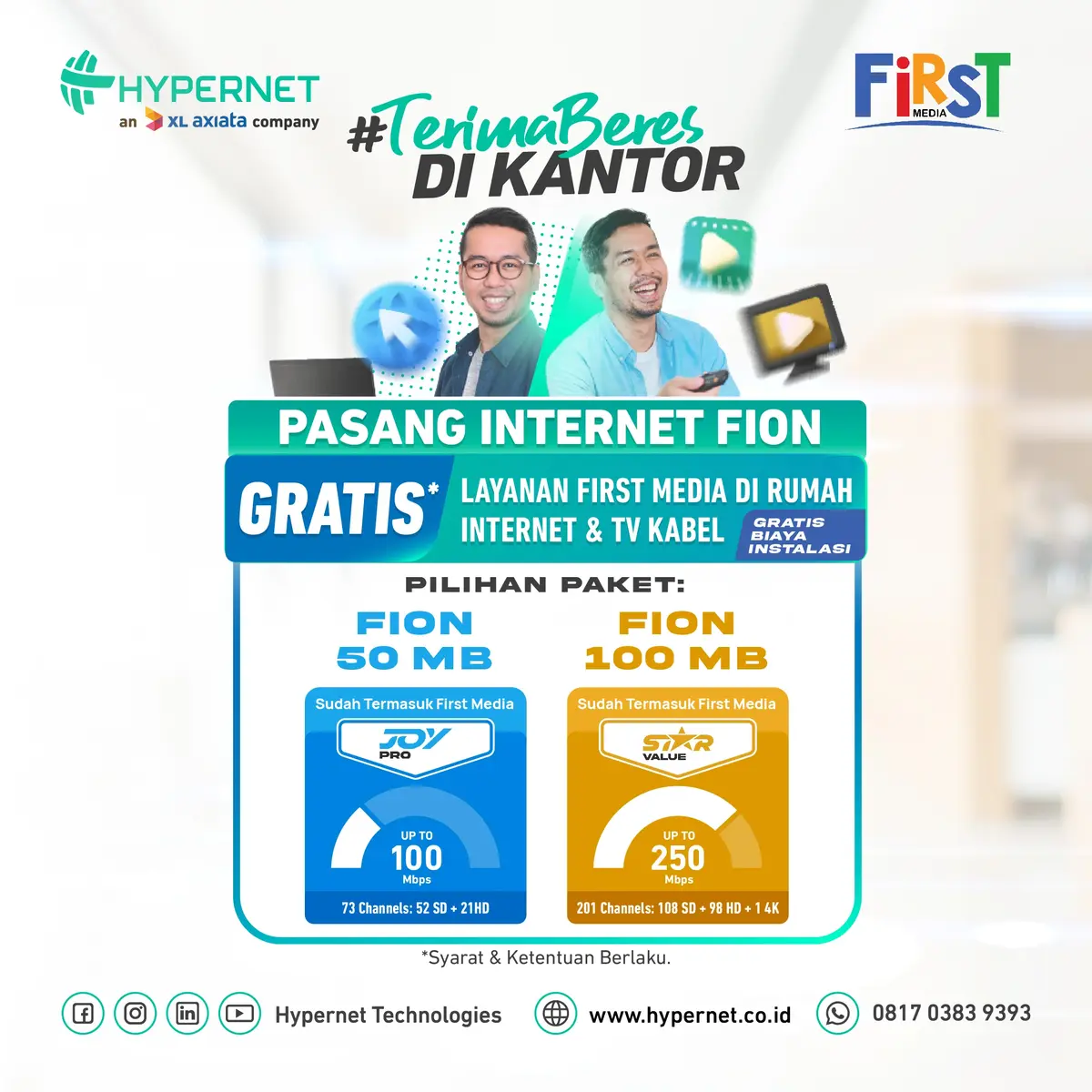 Terima Beres dengan Hypernet X First Media - Hypernet